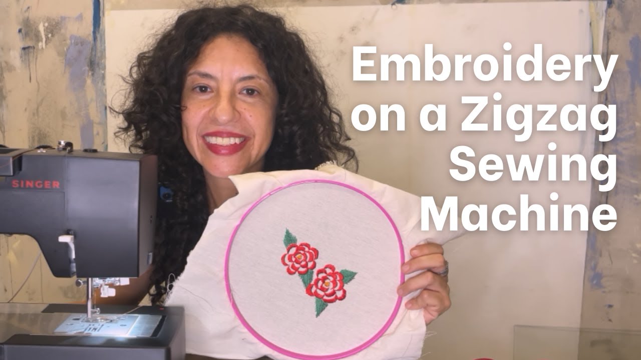 Free Motion Stitching- Embroidering Rosettes with a zigzag sewing ...