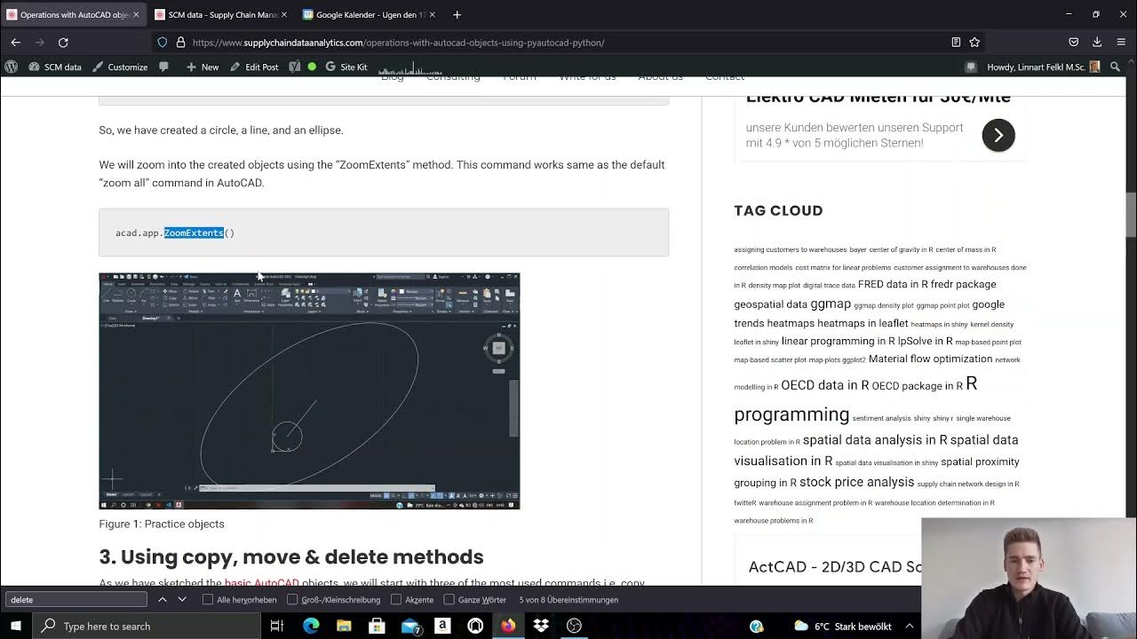 Scripting AutoCAD operations with Python using pyautocad - YouTube