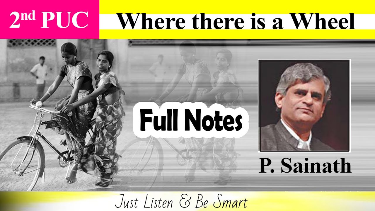 Where there is a Wheel Notes 2nd PUC English #easylearn_2ndpuc - YouTube