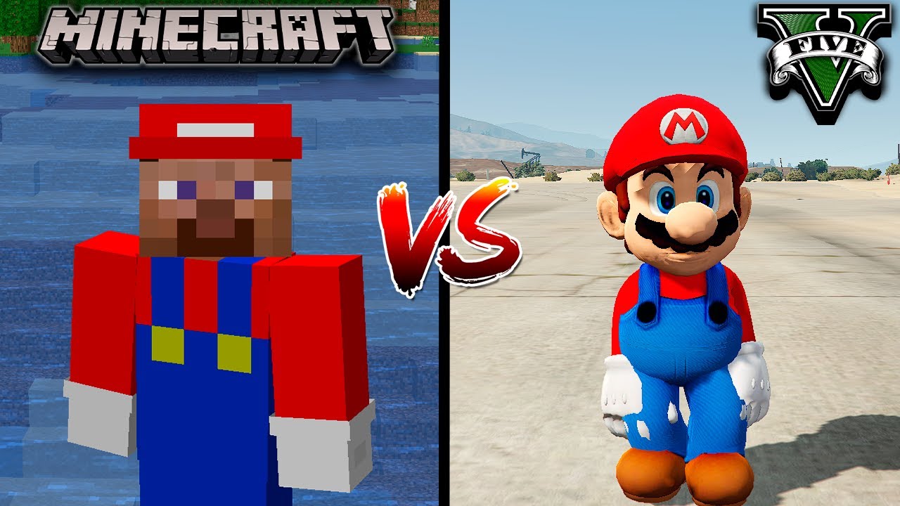 GTA V Mario VS MINECRAFT Mario - WHO IS BEST? - YouTube