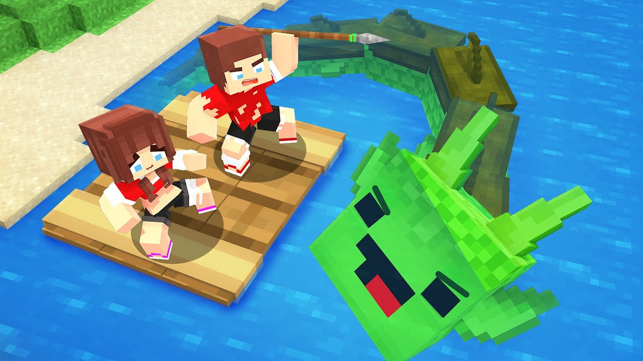 JJ and JJ's Sister SURVIVING on ISLAND - Maizen Minecraft Animation ...