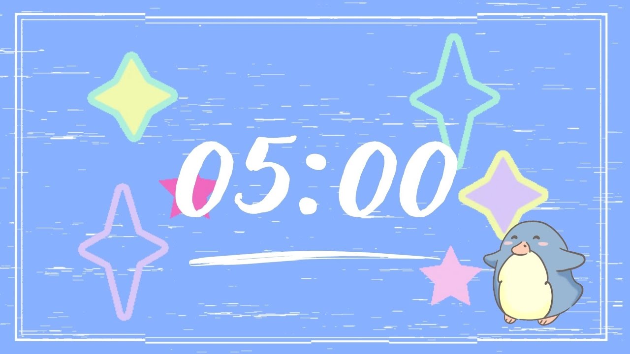 5 Minute Cute Classroom Timer | ESL Activity Timer | With Music - YouTube