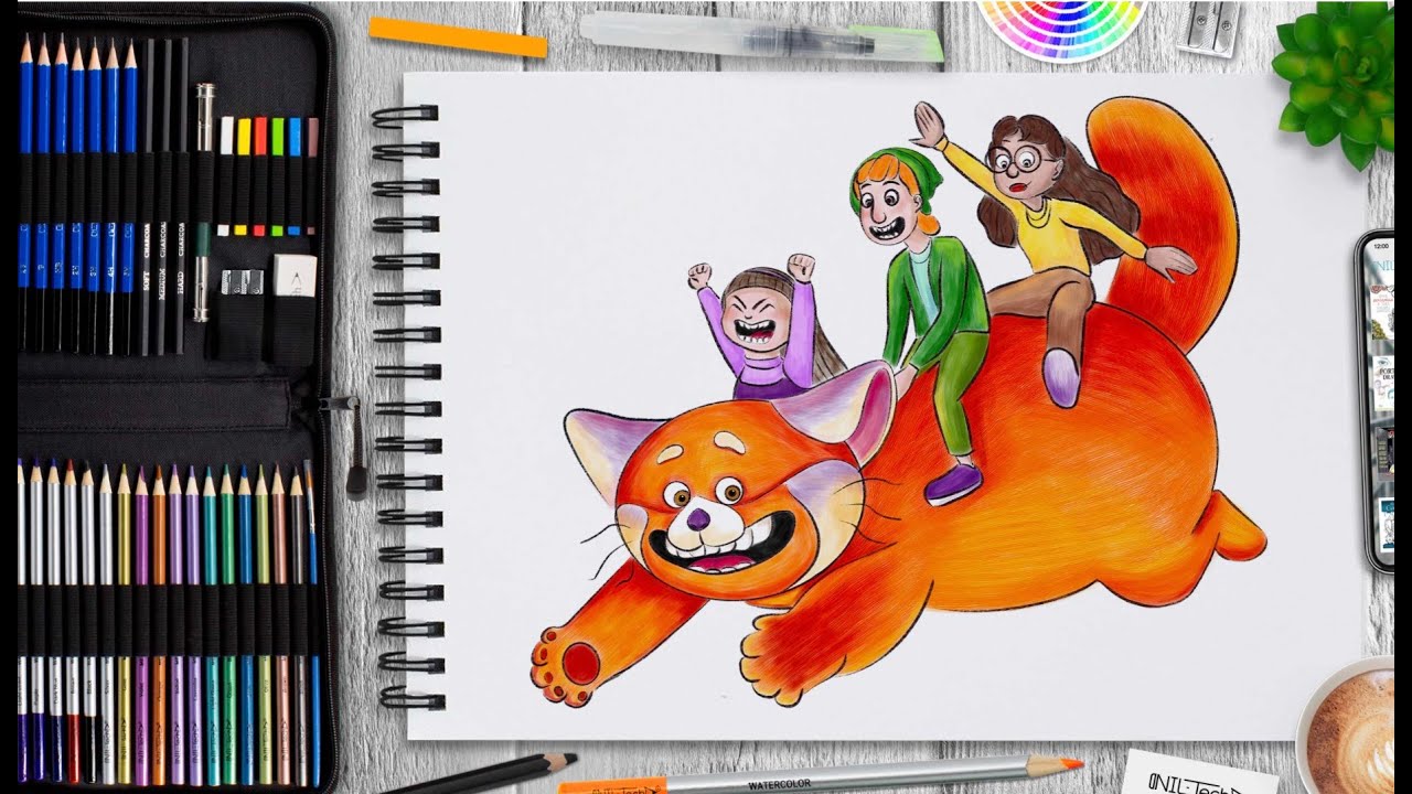 Learn to Draw Turning Red characters Step by Step Drawing Tutorials ...