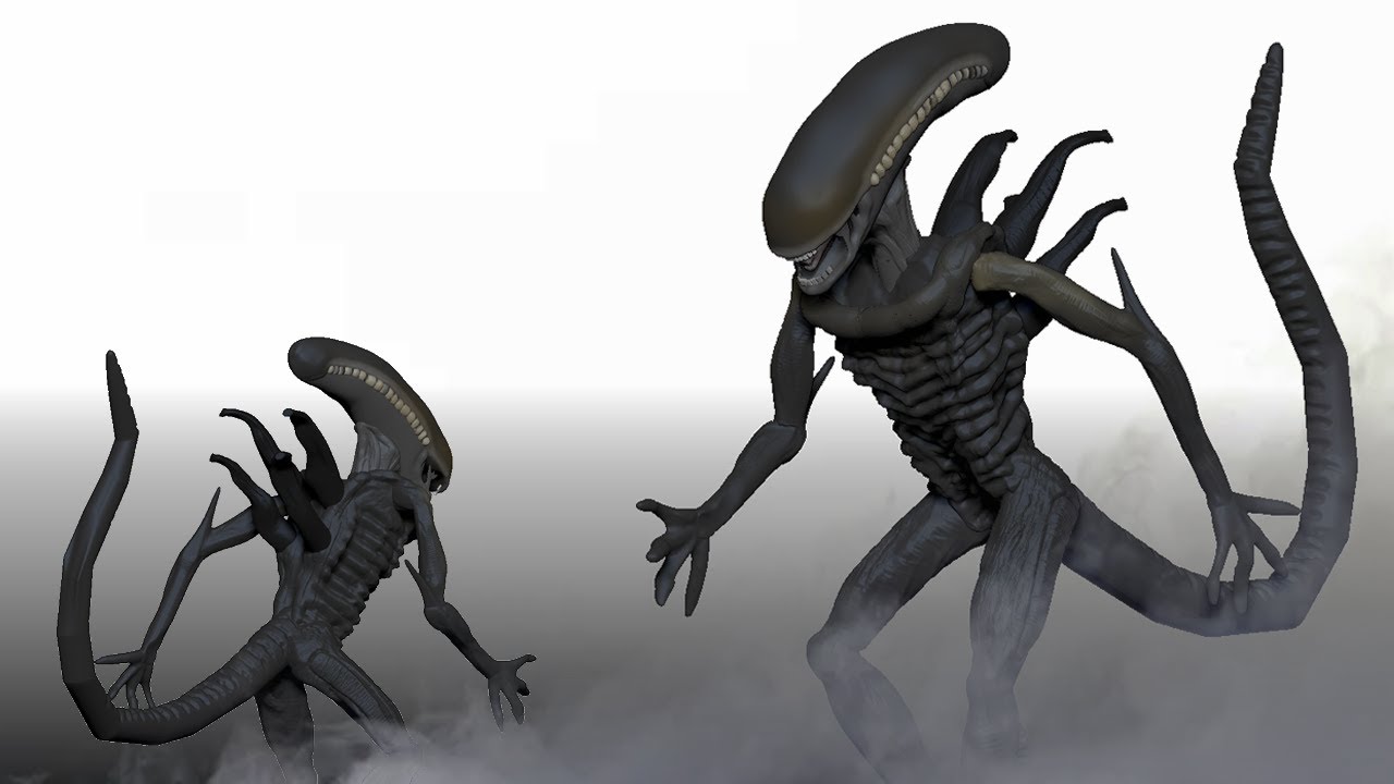 Alien / Xenomorph Sculpture (made in ZBrush) [Turntable] - YouTube