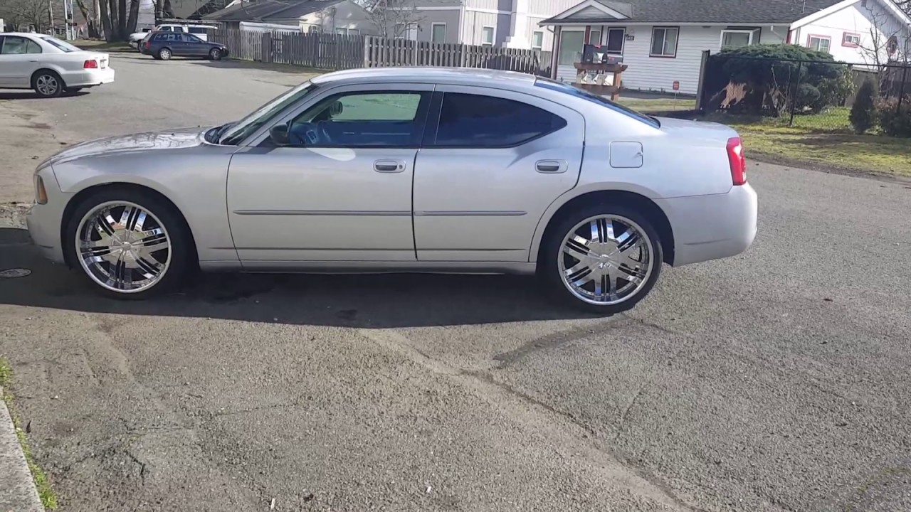 09 Charger SXT Rwd 22s tvs - YouTube