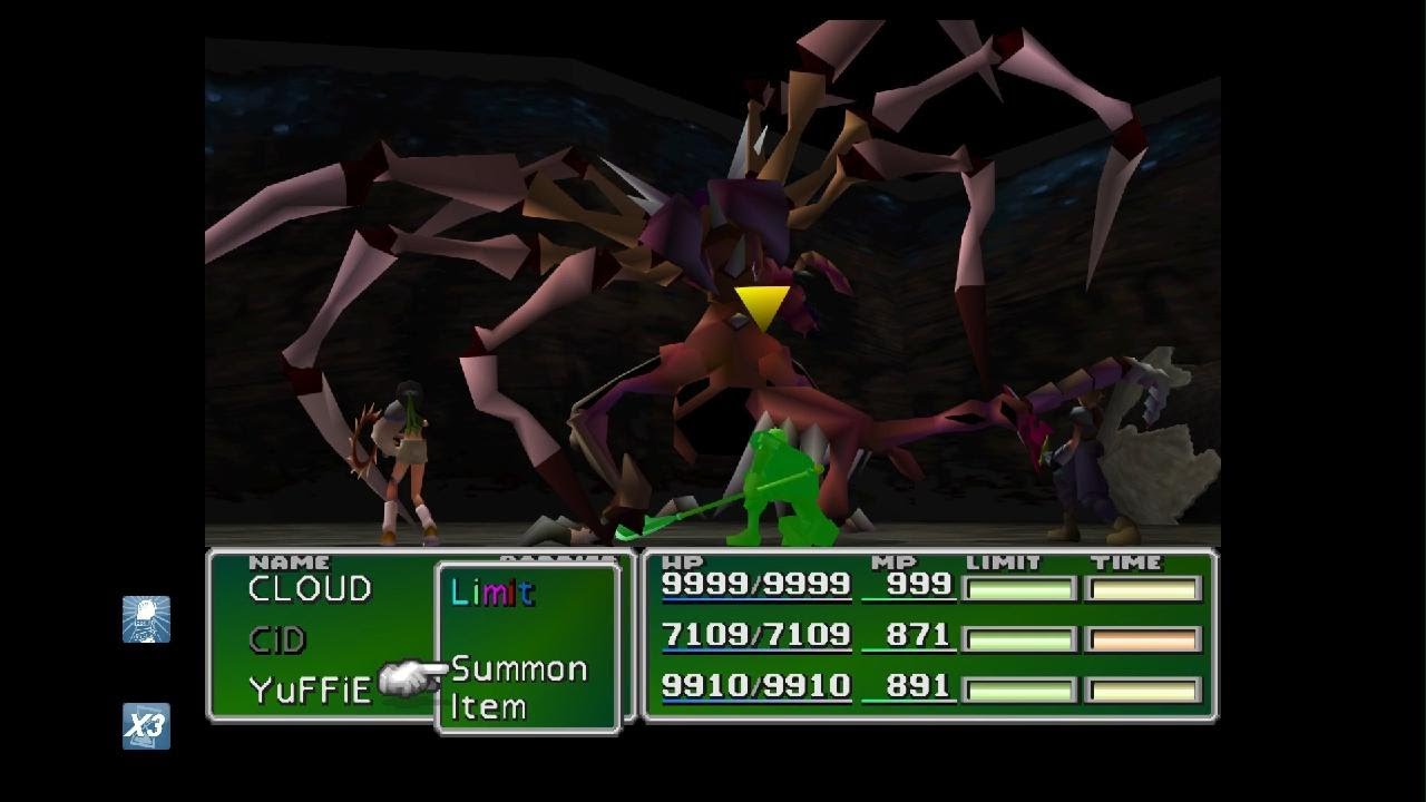 FINAL FANTASY 7 - Shadow Flare on 4 Enemy Skill by Dragon Zombie - YouTube