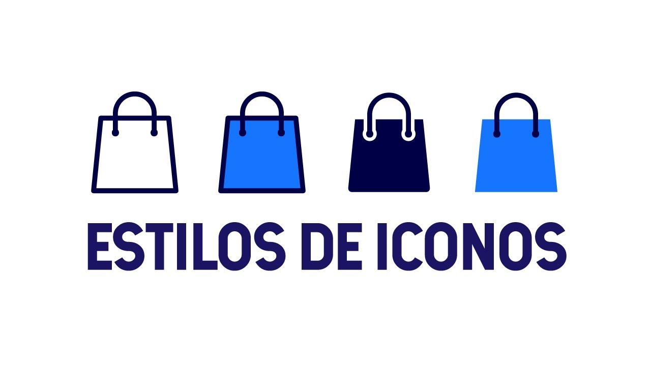 Estilos de íconos ¿OUTLINE? ¿FLAT DESIGN? 🛒 | Adobe ILLUSTRATOR - YouTube