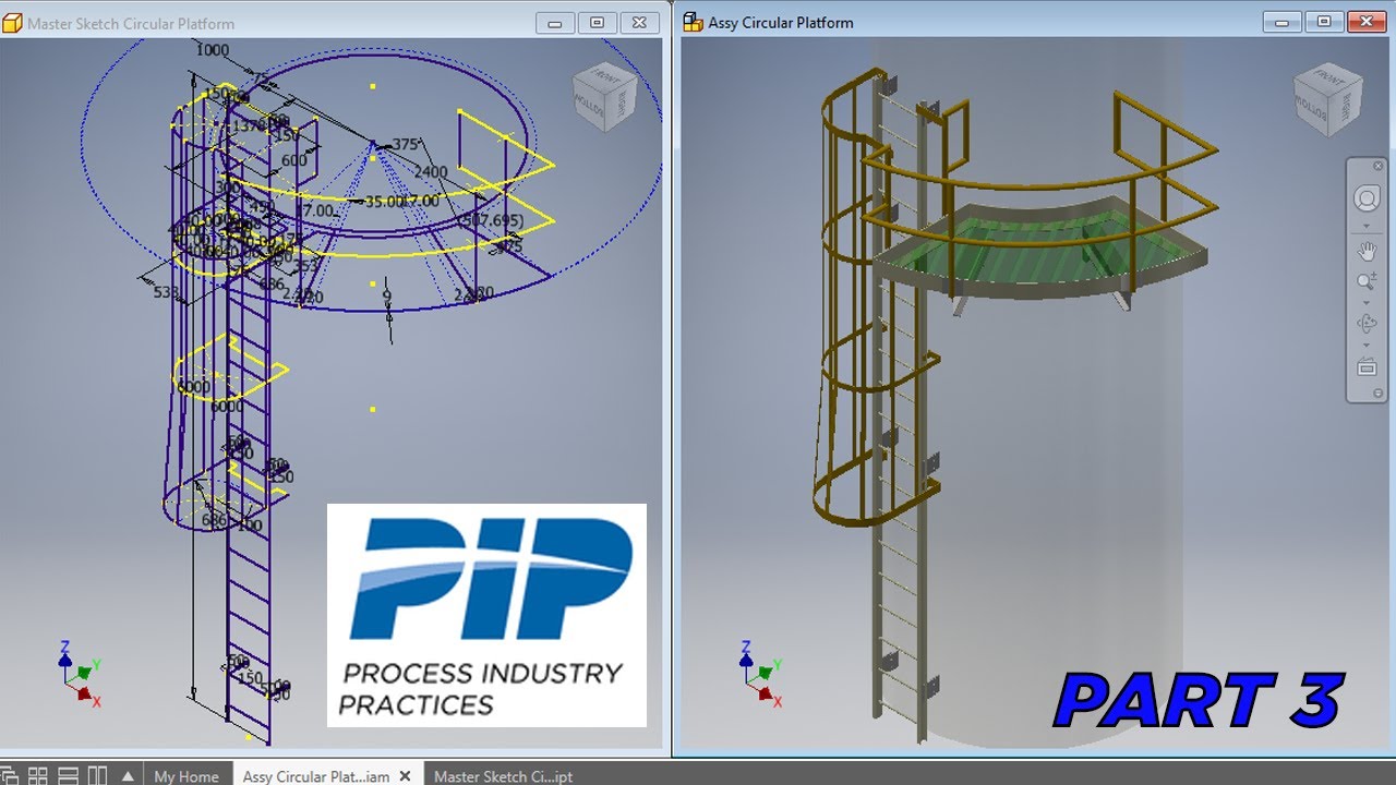 Vessel Circular Platform | Inventor | Full Proses desain dari mulai ...