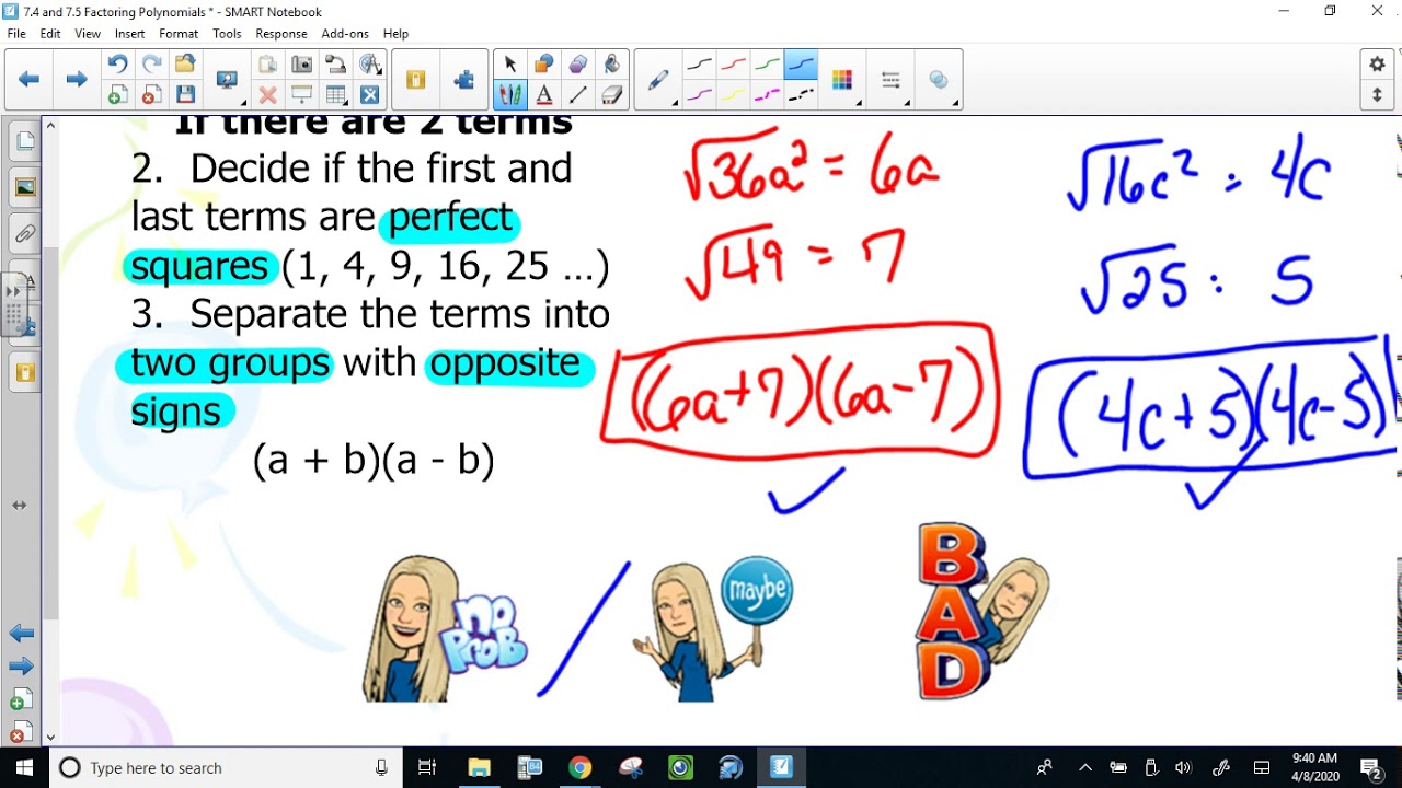 7.5: Factoring Special Polynomials - YouTube