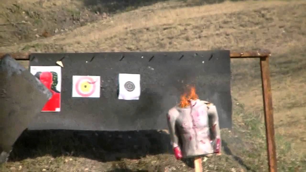 Shooting Zombie with Exploding head - YouTube