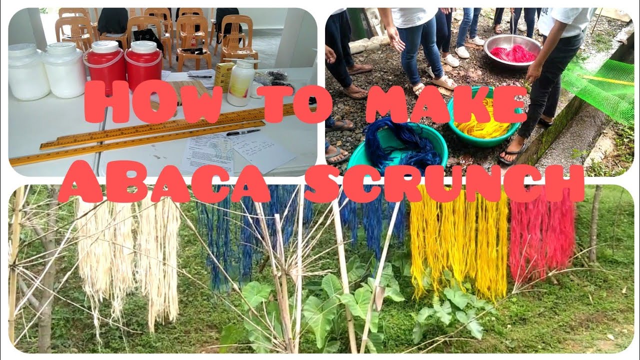HOW TO MAKE ABACA FIBER SCRUNCH PART 1 #anakmagsasakatv #howto #abaca # ...