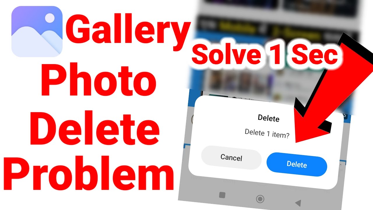 gallery se photo delete kyu nahi ho raha hai | how to fix gallery photo ...
