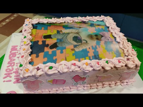 Uşaq tortunun bəzədilməsi.👍😋 Doğum günün mübarək, Nilayım!🥰🤗❤️