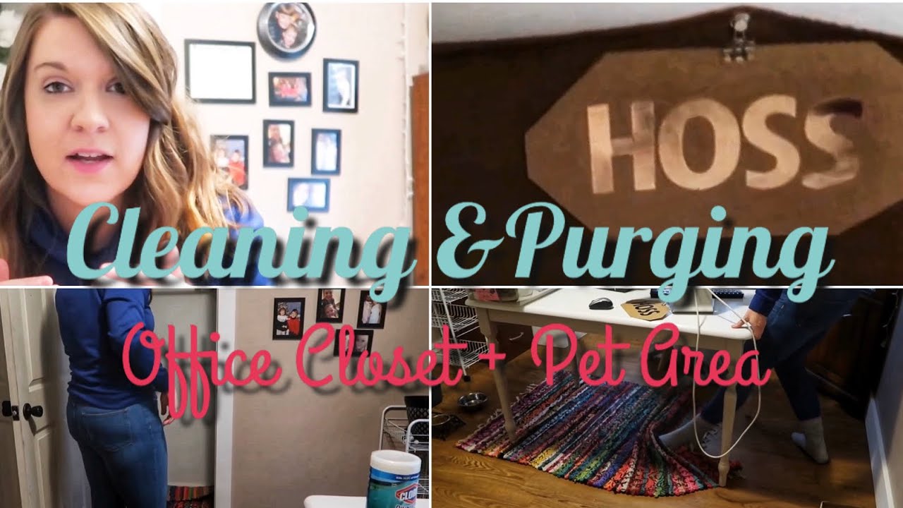 CLEANING & PURGING | OFFICE CLOSET | PET AREA | CLEANING MOTIVATION ...