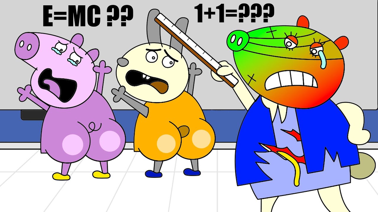 Peppa, please study math well | Peppa Pig Fanmade coloring story - YouTube