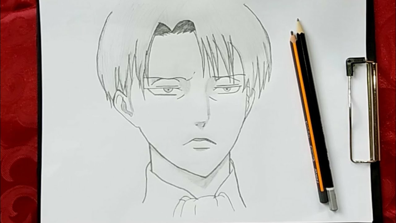 رسم انمي كيفية رسم ليفاي أكرمان خطوة بخطوة باستخدام قلم رصاص فقط Youtube