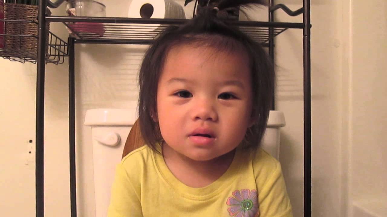 Emma's word: Poo-poo, fishy and done while pooping - YouTube