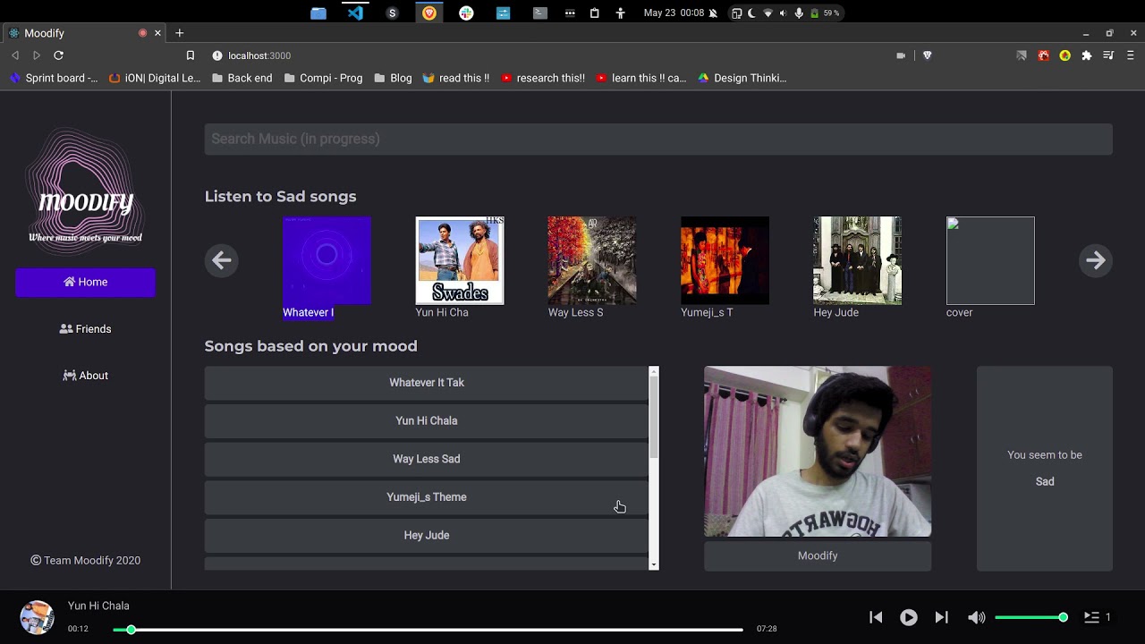 Moodify - React - Django - TensorFlow Project - YouTube