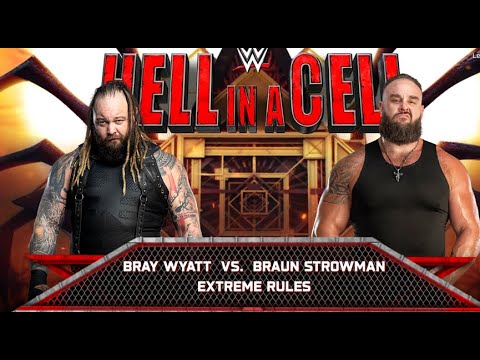 bray wyatt vs braun strowman hell in a cell extreme rules WWE2K25 - YouTube