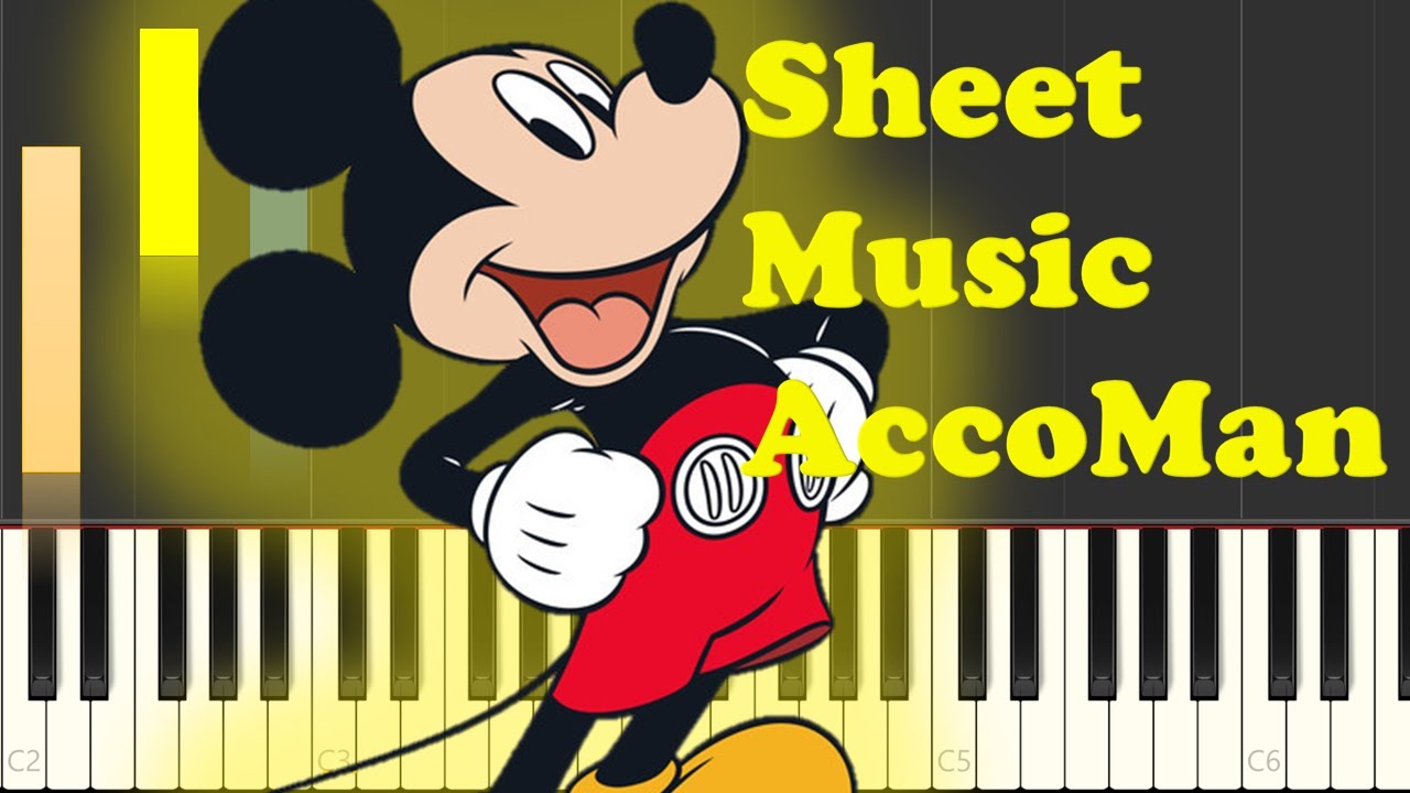 House of Mouse Theme Song Piano Sheet Music - YouTube