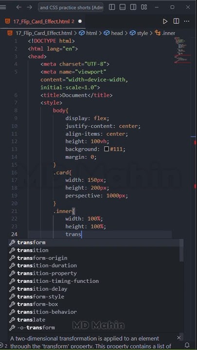 Flip Card Effect | HTML CSS - YouTube
