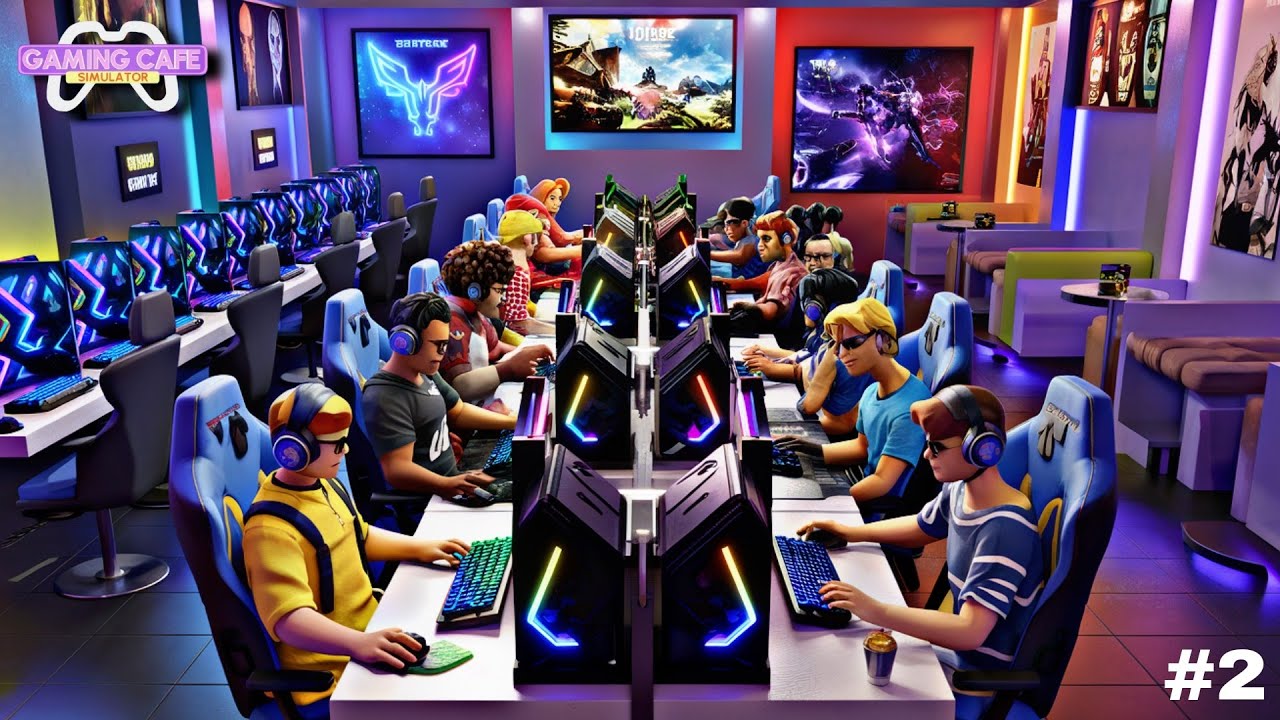Leveling Up My Gaming Cafe - Gaming Cafe Simulator #2 - YouTube