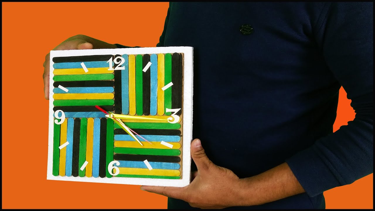 How To Make An Amazing Beautiful Wall Clock From At Home | DIY Wall ...