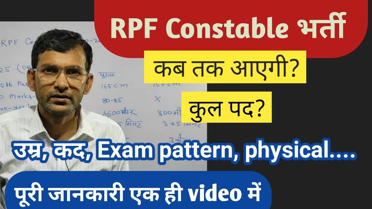 RPF New vacancy 2023 | RPF SI vacancy, Syllabus, Exam pattern full ...