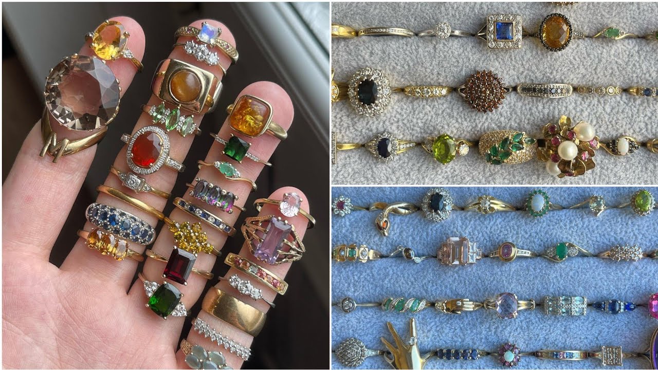 Latest Gold Stones rings designs for women 2023-2024 // Gold ring for ...