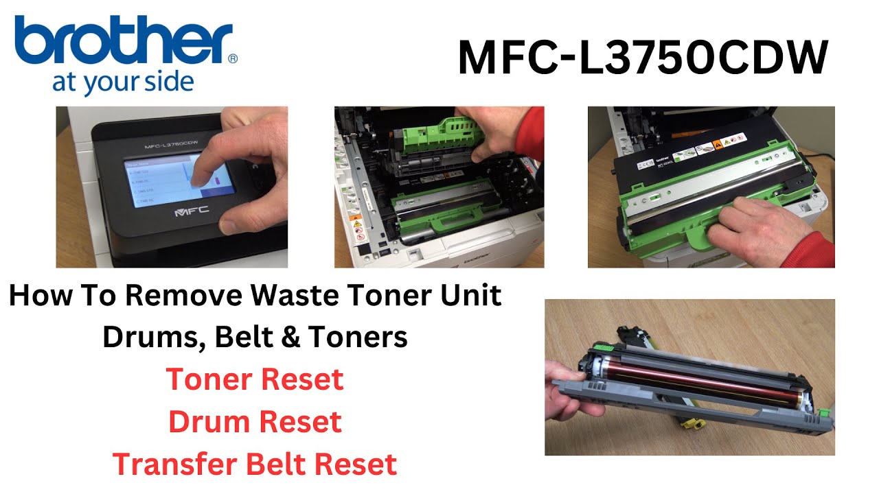 Toner, Drum and Transfer Belt Counter Reset On A Brother MFC-L3750 ...