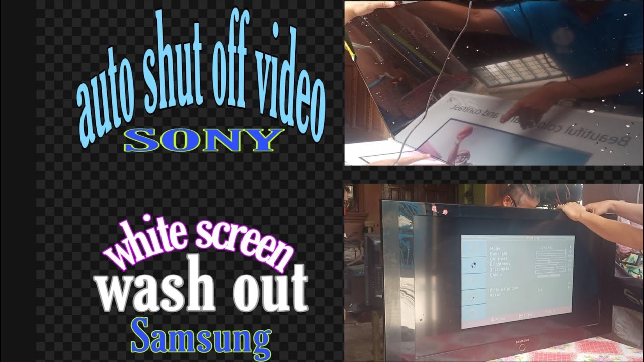 how to repair a lcd tv white screen (wash out) and led tv auto shut off ...