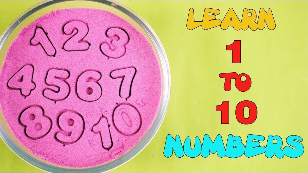 Learn to Count Numbers from 1 10 with Kinetic Sand for Kids - YouTube