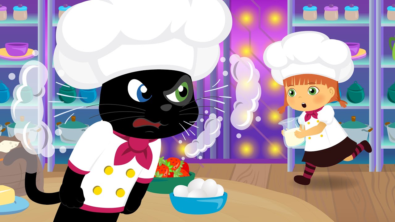 Misifu como chef prepara um bolo de aniversário🍰🎂 As alegres aventuras ...