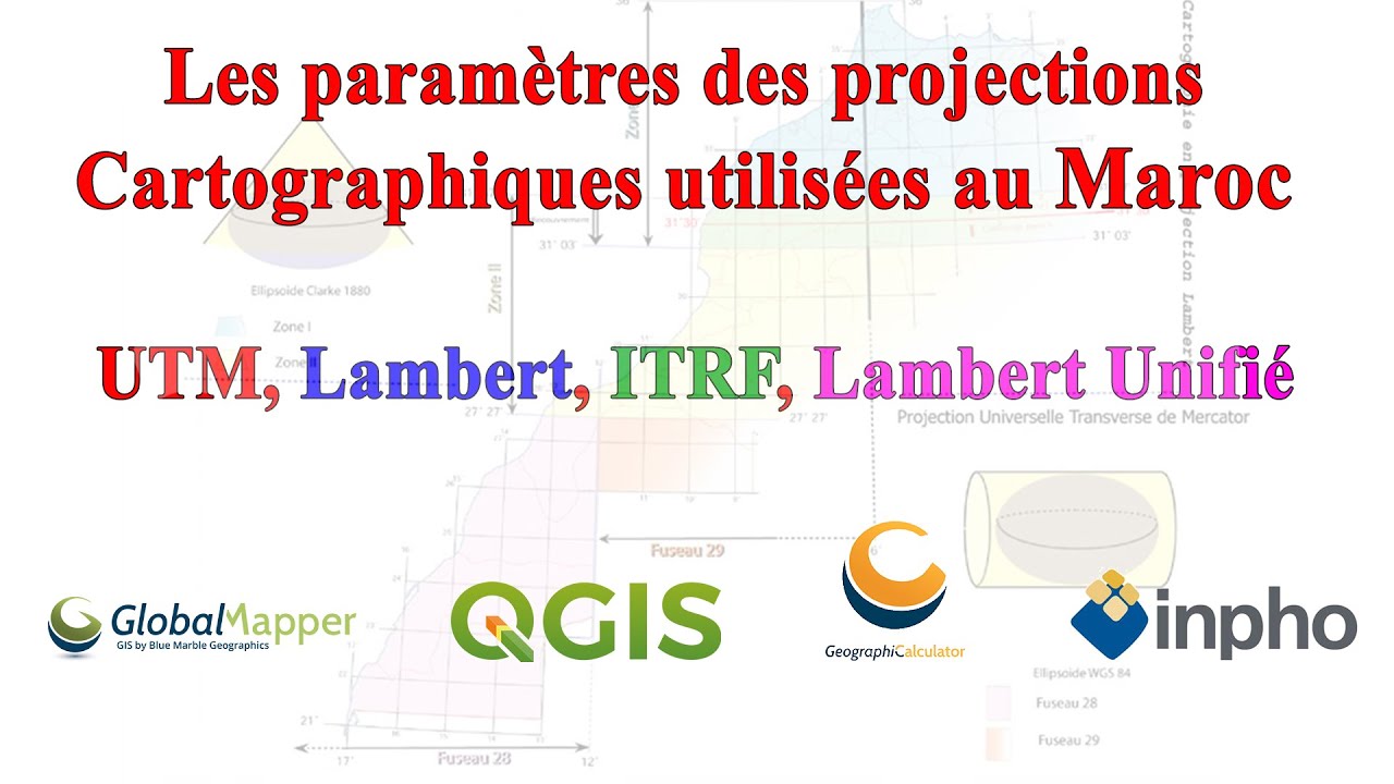 Les paramètres des projections cartographiques utilisées au Maroc. # ...