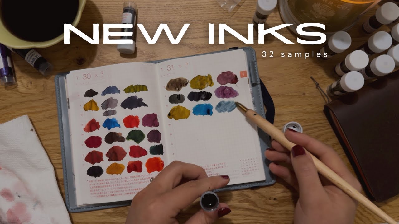 INKs haul | 32 new fountain pen Inks | Ink Journal - YouTube