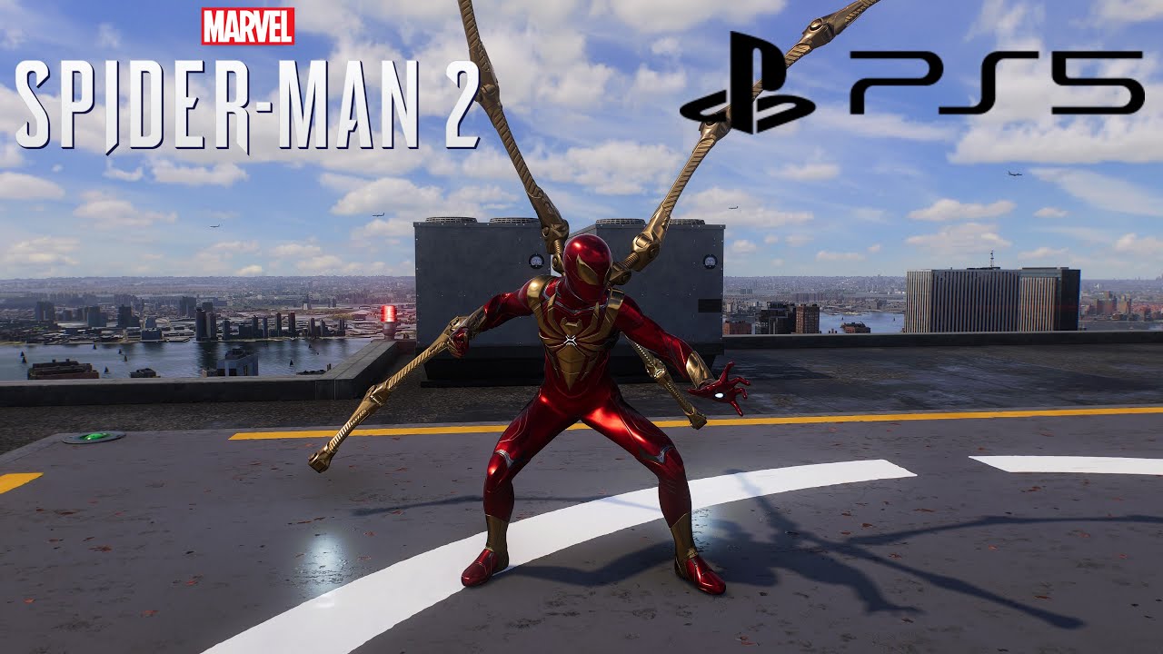 Marvel's Spider-Man 2 - Iron Spider Armor Suit Free Roam Gameplay - YouTube