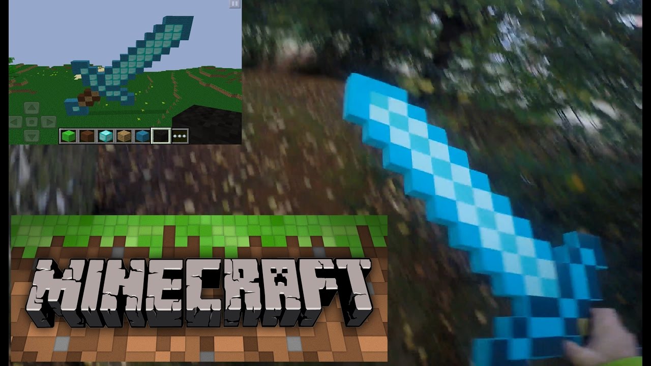Minecraft Sword, Pistol in Real Life Using From Child - YouTube
