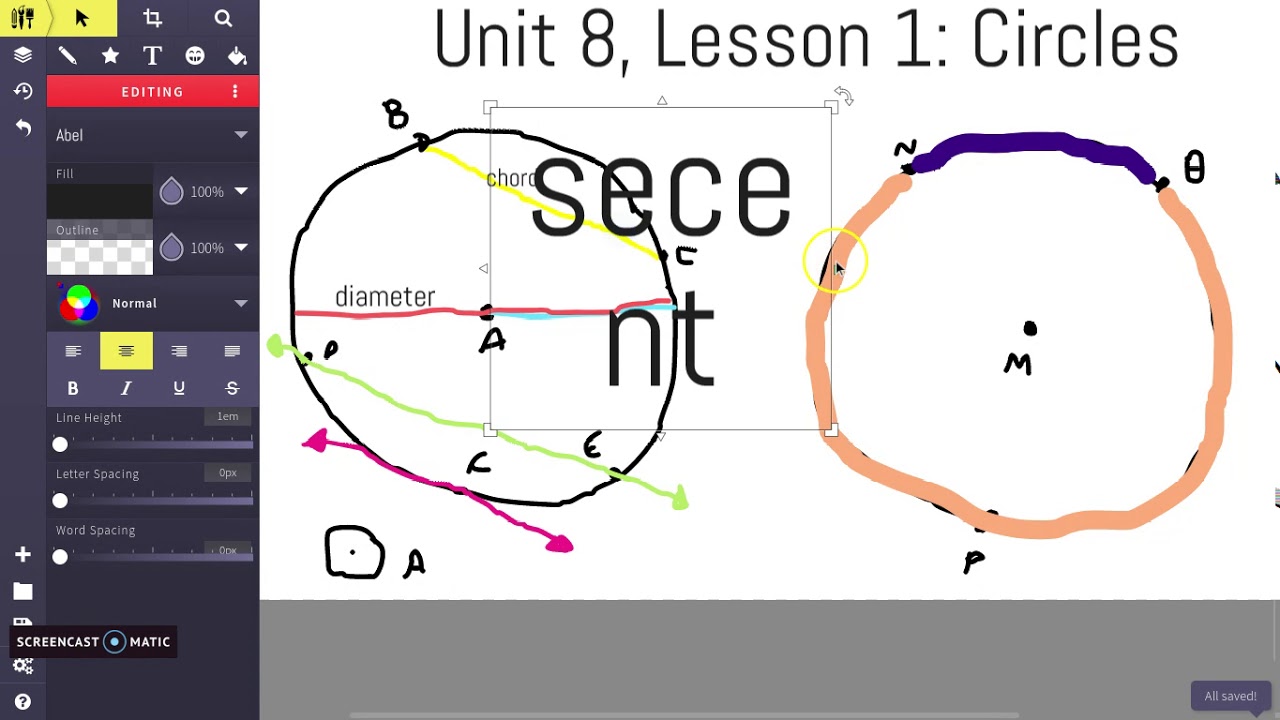 Unit 8 - Lesson 1: Features of Circles - YouTube