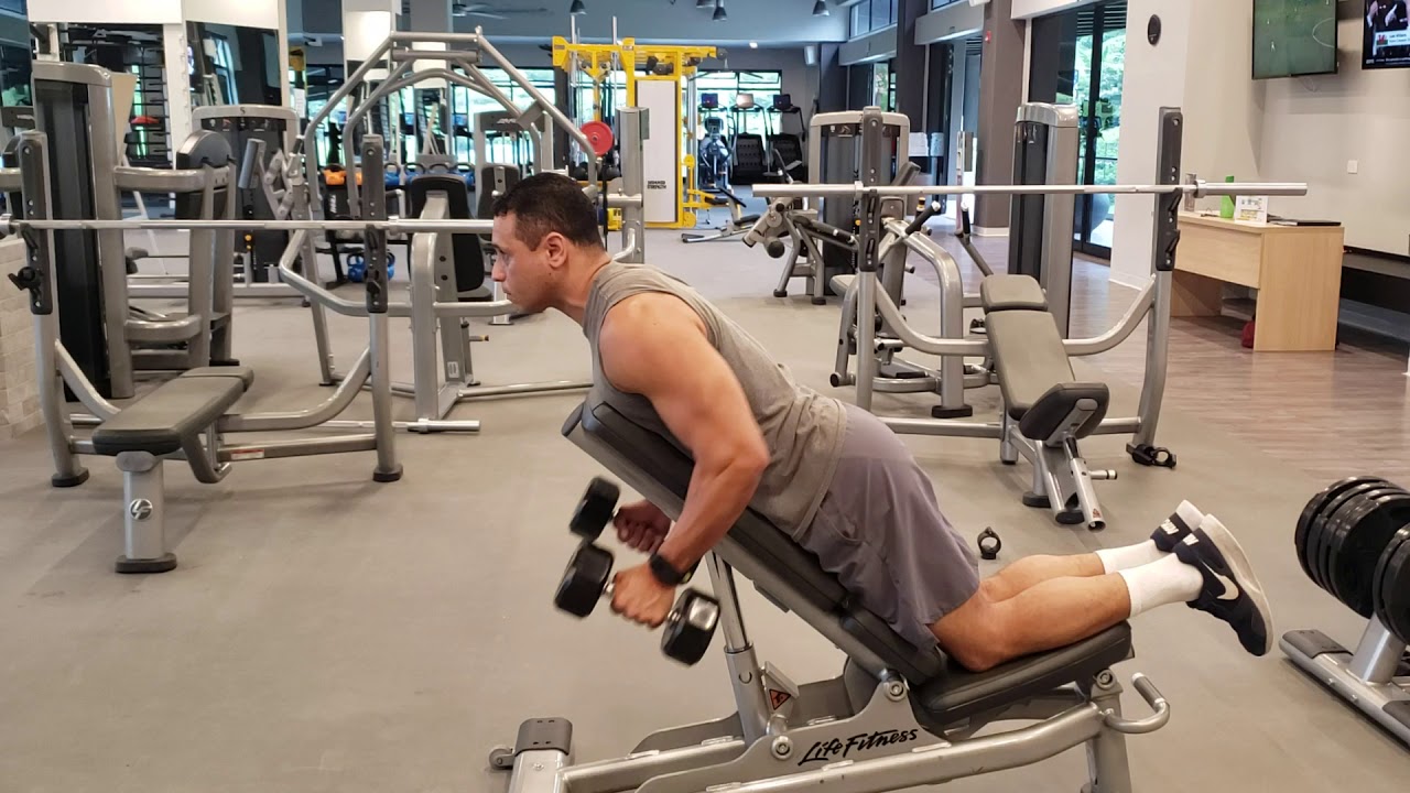 Remo cerrado en posición en banca inclinada - YouTube