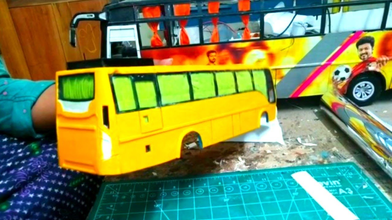 Miniature Bus side Glass fitting - YouTube