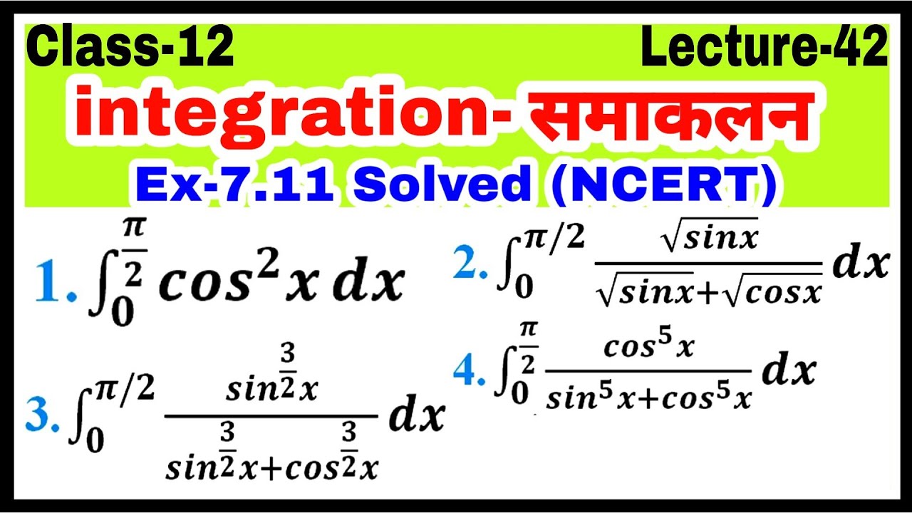 Mathematics class 12 | Properties of Definite integration - YouTube