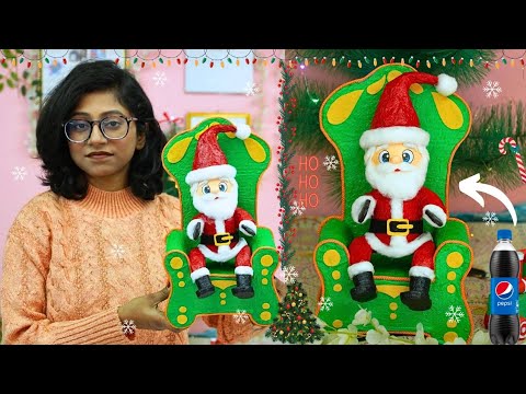 DIY: How to make Santa Claus from Waste Plastic Bottles & Newspaper ...