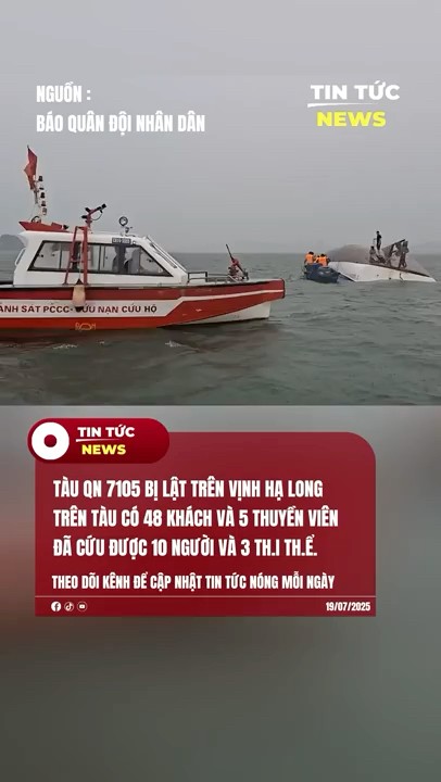 TÀU QN 7105 BỊ LẬT TRÊN VỊNH HẠ LONG. #hạlong #TÀUQN7105 #tàuVịnhXanh # ...