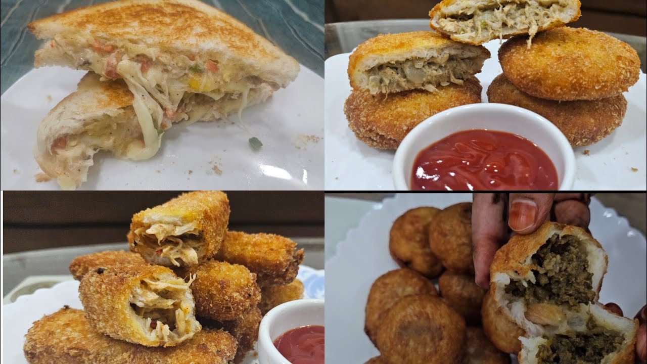 4 Chicken Bread Snacks 🌭🥪2025| Ramadan And Party Special Recipes | Abcc ...