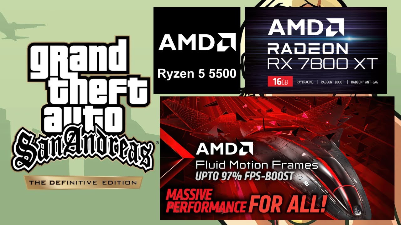 Testing AMD Fluid Motion Frames on GTA San Andreas Definitive Edition ...