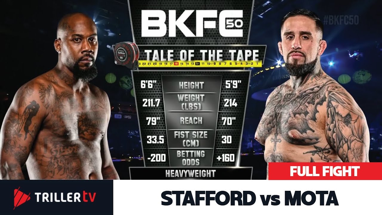 Big Boys going at it! Stafford vs Mota BKFC Slugfest - YouTube