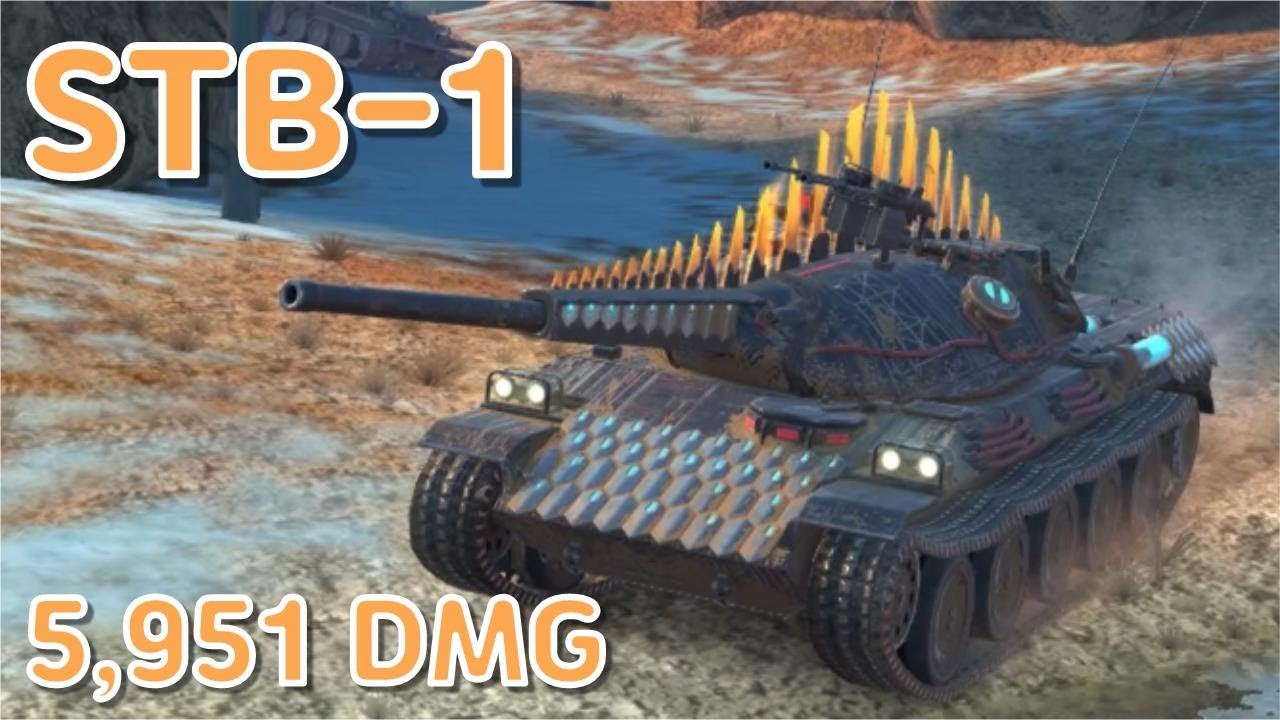 [WoTB] STB-1 / 5,951 DMG / 1st-class - YouTube
