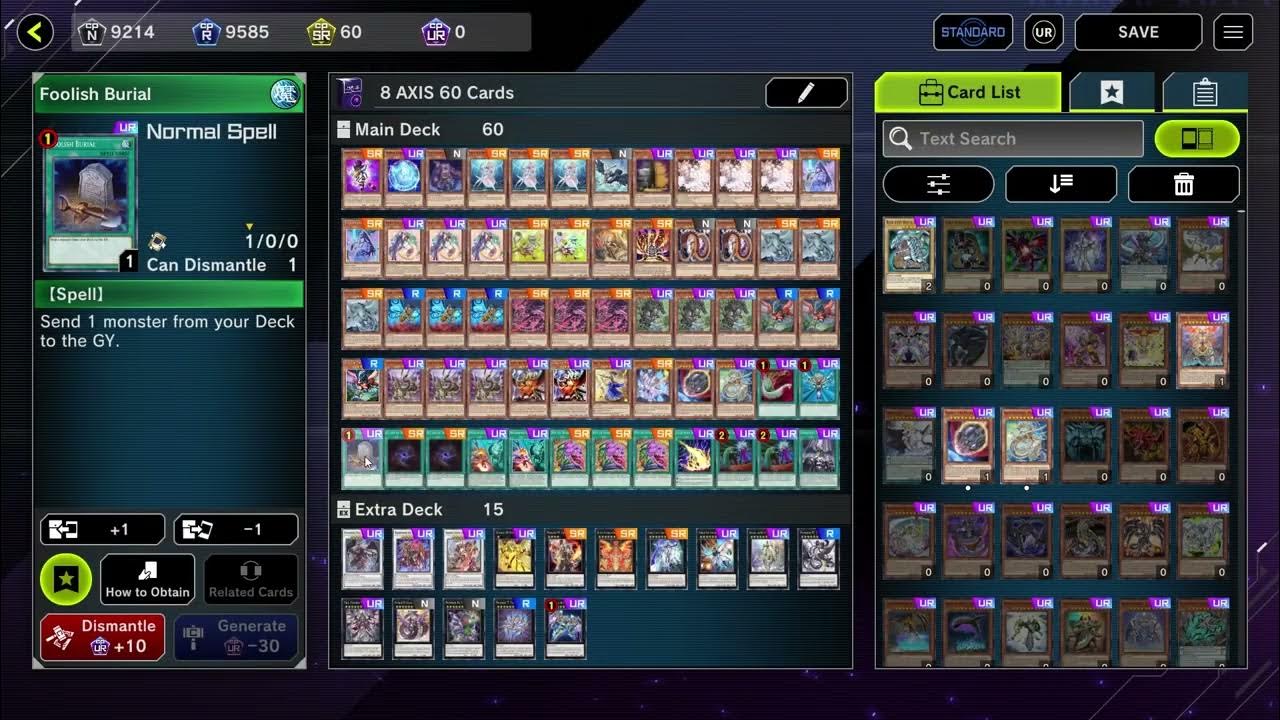 8 Axis Deck List | Yu-Gi-Oh! Master Duel - YouTube