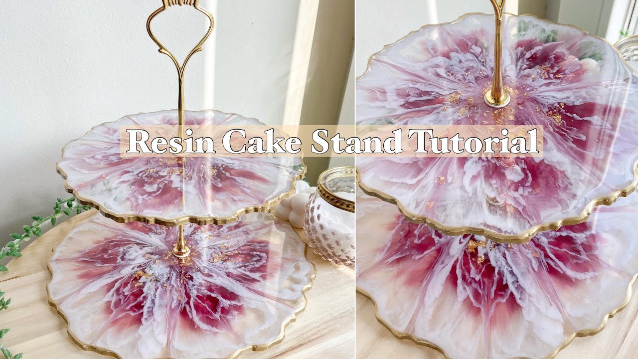 Beautiful 2 Tier 3D Flower Resin Cake Stand - YouTube