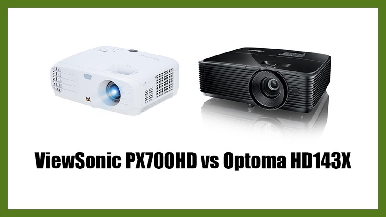 ViewSonic PX700HD vs Optoma HD143X - YouTube